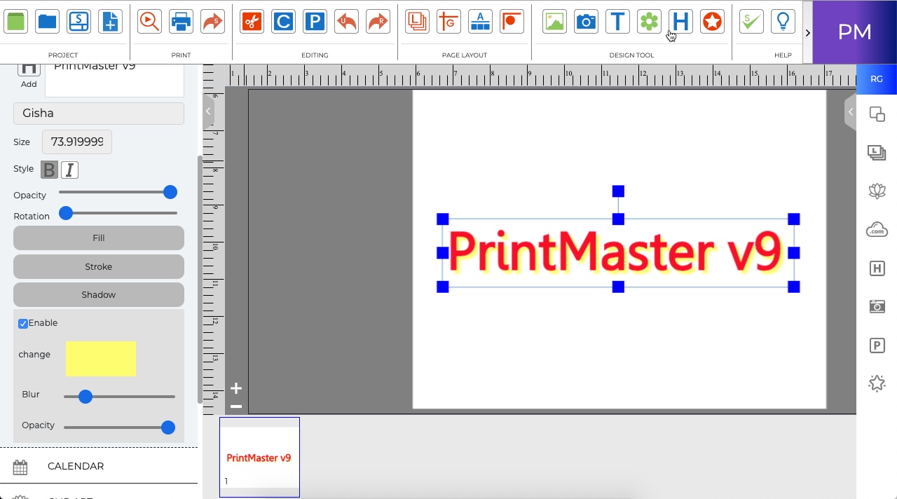 Shadow Tab - PrintMaster v9 Userguide